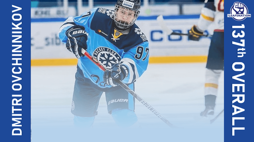 Leafs trade up and select Dmitri Ovchinnikov at 137th overall