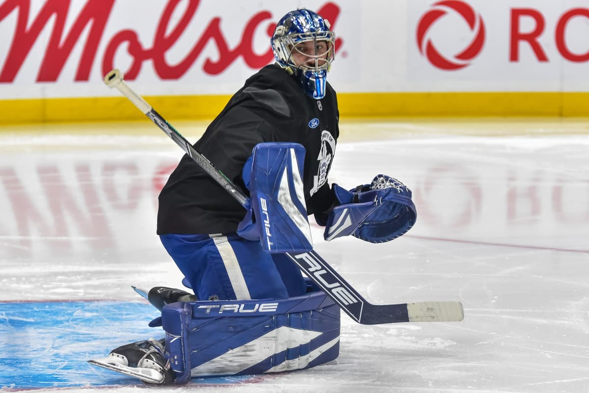 Maple Leafs’ Anthony Stolarz skates for the first time since Game 1 injury
